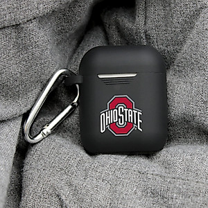 AFFINITY BANDS Ohio State Buckeyes Silicone Case Cover Compatible with Apple AirPods Gen 1 & 2 (Black)