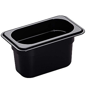 Cambro 94CW110 Food Pan 1/9 X 4" Camwear Black Case of 6