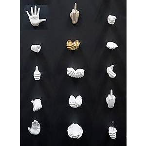 Interior Illusions Ceramic Female Talk to The Hand Wall Hook