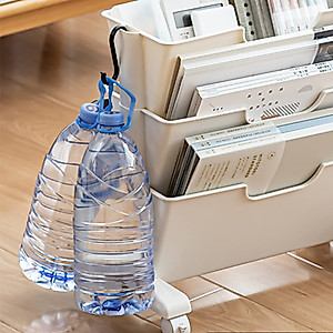 White 3-Tier Rolling File Cart, Utility Cart with Spinner Wheels Classroom Desk Side Bookshelf for Students, Teachers, File Organizer and Classroom, Library Storage Bookshelves