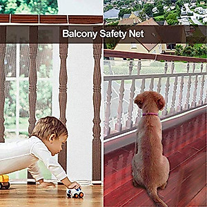 HILTOW Balcony Stairs Safety Net for Children (118inch, Thick)