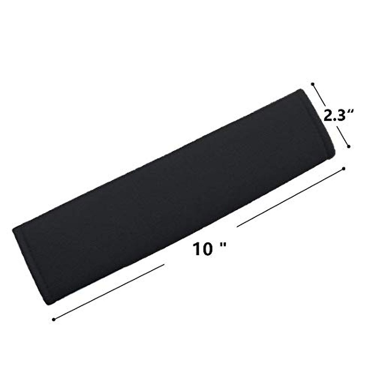 MIRKOO Car Seat Belt Cover Pad, 2-Pack Soft Car Safety Seat Belt Strap Shoulder Pad for Adults and Children, Suitable for Car Seat Belt, Backpack, Shoulder Bag, Upholstery for vehicles (Black)