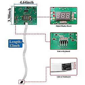 IDXL2DB1930 Display Board Replacement for Hayward H350FDP and Induced Draft Heater Models H250IDL2, H350IDL2, and H400IDL2
