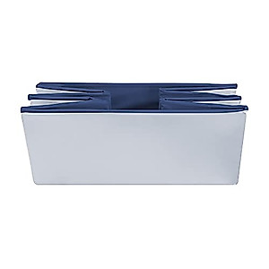 KOPEKS Outdoor Rectangular Swimming Pool Bathing Tub - Portable Foldable - Large - 43" x 27" - Grey,KPS-1081