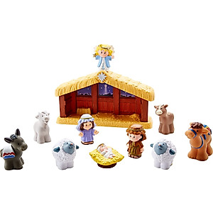 Fisher-Price Little People Toddler Toy Nativity Christmas Playset, Stable with 10 Figures for Preschool Pretend Play Kids Ages 1+ Years