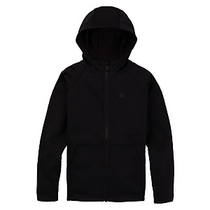 Burton Kids' Crown Weatherproof Full-Zip Fleece, True Black, S