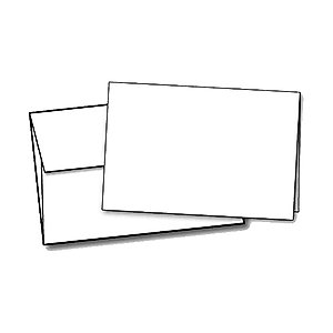 80lb White Half Fold Greeting Cards & Envelopes - Paper Measures (11" X 8 1/2") and Half Folds to (5 1/2" X 8 1/2") - 40 Cards with Envelopes - Desktop Publishing Supplies, Inc.™ Brand