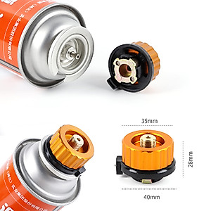 Hamans Butane Fuel Canister Adapter, Camping Backpacking Stove Butane Gas Adapter Convert Connector