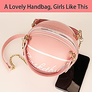 WLC Basketball Shape Purse,PU Special Shape Shoulder Girls' Bag