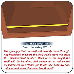 Sliding Pull-Out Shelf For Cabinets (Kitchen Replacement, Pantry Drawers, Cutlery Storage, etc.) 3 1/2" Tall - 21 3/4" Deep - Includes 3/4 Slides & Base Mounting - Clear Opening Width: (17.750" (3/4))
