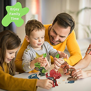 Bottleboom Dinosaur Toys, Take Apart Toys with Electric Drill,STEM Building Learning Set Toy for Kids 3 4 5 6 7 Years Old Boys Girls Easter Christmas Birthday Gifts
