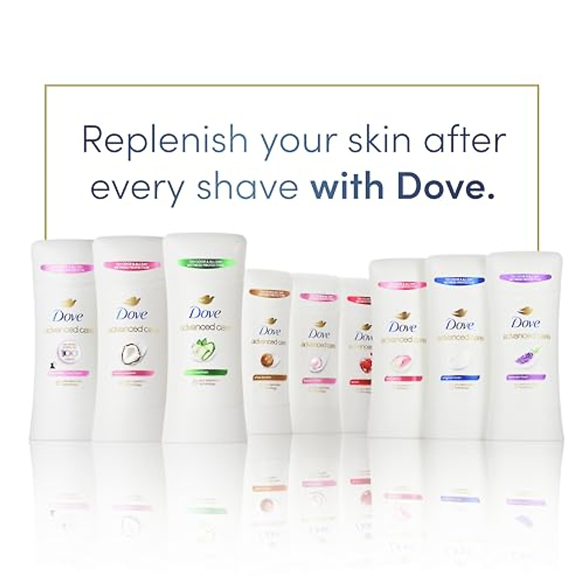 Dove Advanced Care Antiperspirant Deodorant Stick Cool Essentials 36 Ct for helping your skinbarrier repair after shaving 72h odor control and all-day sweatprotection with ProCeramide Technology 0.5oz