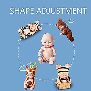 KOILLIEUS 4 inches Mini Small Baby Dolls Toys Action Figures 6 Tiny Babies in a Gift Box (A Edition)