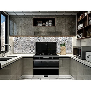 Peel and Stick Tile Stickers DIY for Home Decor- (Pack of 25) 4x4 Inch Easy to Peel and Stick Wall Tile Decals - Matte Finish Laminated for Kitchen Backsplash Wall Stairs Furniture Staircase