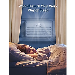 Window Air Conditioner, 8,000 BTU AC Unit for Room Window-Mounted AC with 4 Fan Speeds 5 Modes 24-Hour On/Off Timer Quiet Sleep Mode Remote Control AC Cooler up to 350 sq. ft