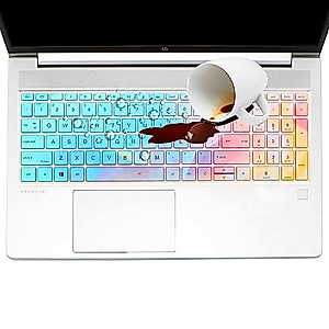 Colorful Keyboard Cover for 15.6" HP ProBook 450 G8 G9 G10/ProBook 455 G8 G9 G10/Probook 650 G8, HP ProBook 15.6 Laptop Keyboard Skin (NOT FIT The ProBook 450 455 650 G7 G6 G5 G4 G3)