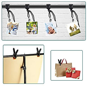 Lidlife 16 Clips Include 8 Heavy Duty Spring Clips, 8 Backdrop Background Clip Holders, Adjustable Elastic Nylon Photo Clips, for Photography and Video Studio Shooting