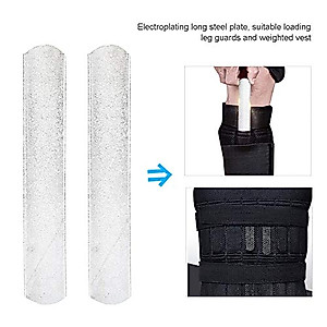 Plated Steel Plates Leg Shin Guards Leg Weight Adjustment 2pcs (15cm)