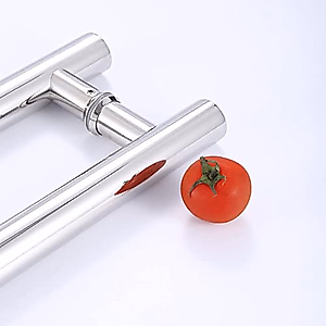 SIMPHONY 12 inches Heavy-Duty Commercial Grade-304 Stainless Steel Push Pull Door Handle/Sliding Barn Door Handle Set/Glass Door Pulls,Hardware - Fit Doors 1/2 to 2 ''