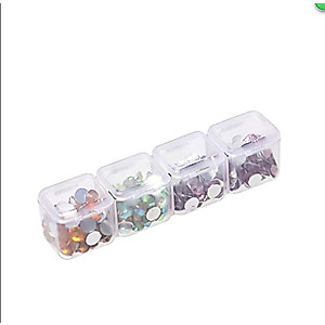 Nunobob 2 Pack 28 Slots Plastic Diamond Painting Storage Box Organizer Case Craft Nail Art Rhinestone Tools Beads Jewelry Storage NUSS5 NUSS5