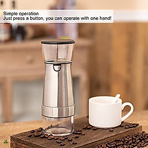 Portable Electric Coffee Grinder - USB Charging, Automatic Coffee Bean Grinder for Home and Office Use - Coffee Maker and Spice Grinder - Electric Coffee Grinding Machine