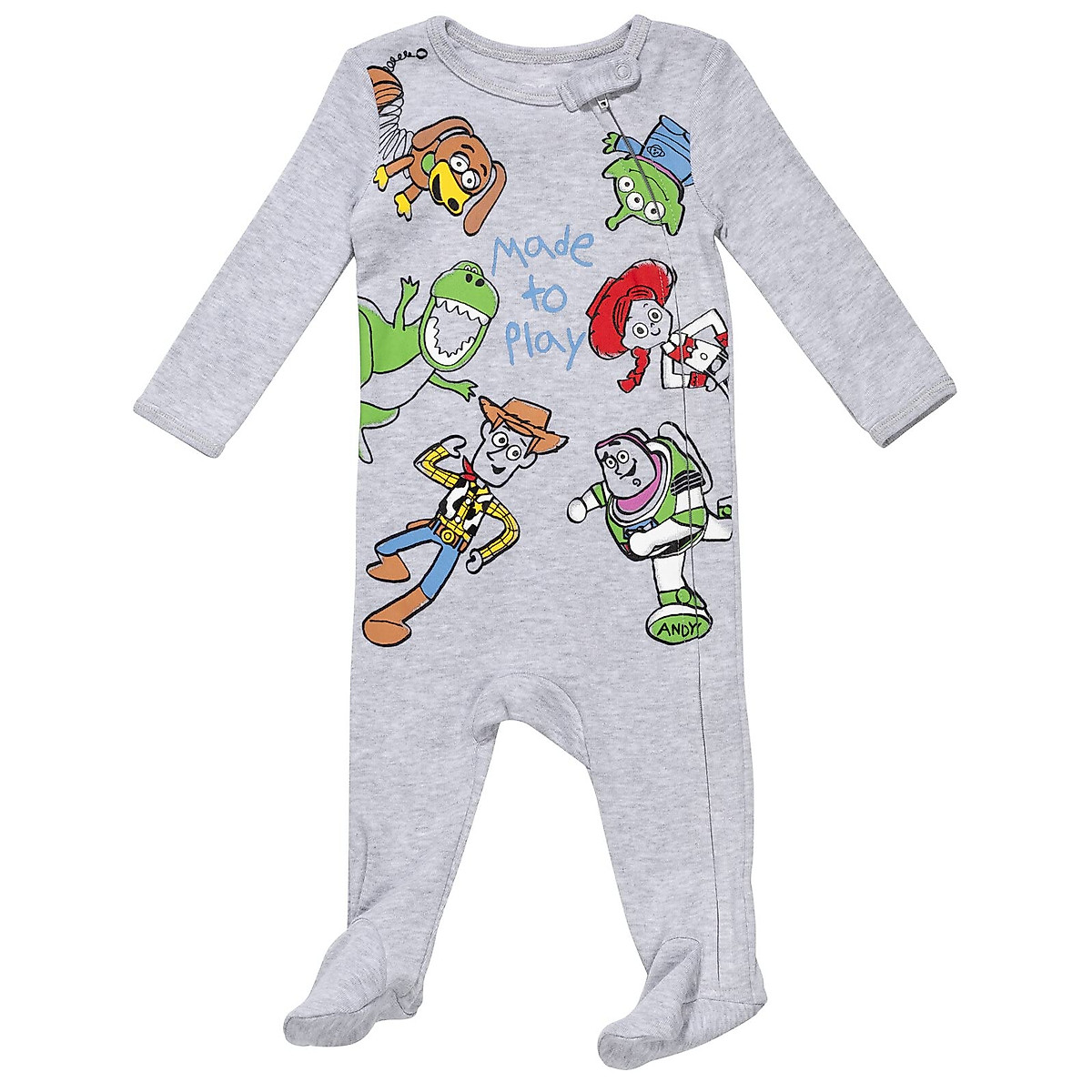 Disney Pixar Toy Story Buzz Lightyear Woody Newborn Baby Boys 2 Pack Zip Up Sleep N' Play Coveralls Newborn
