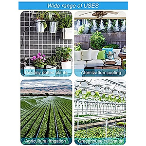 Kalolary 150PCS Drip Irrigation Kit Accessories Plant Watering System Adjustable Micro Flow Drip Irrigation Dripper DIY Automatic Irrigation Set for Gardens, Lawns, Greenhouses