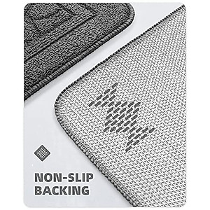 Color G Kitchen Rugs, Non Skid Kitchen Runner Rug Machine Washable Kitchen Floor Mat, Easy to Clean Kitchen Rugs and Mats, 18"x59", Grey