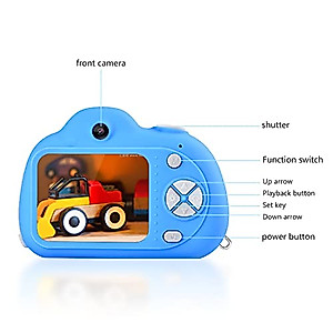LINXHE Kids Digital Camera for Boys & Girls - 2.0 Inch Selfie Camera for Kids, 1080P FHD Rechargeable Children Video Camera for Christmas New Year Gift (Color : Blue)