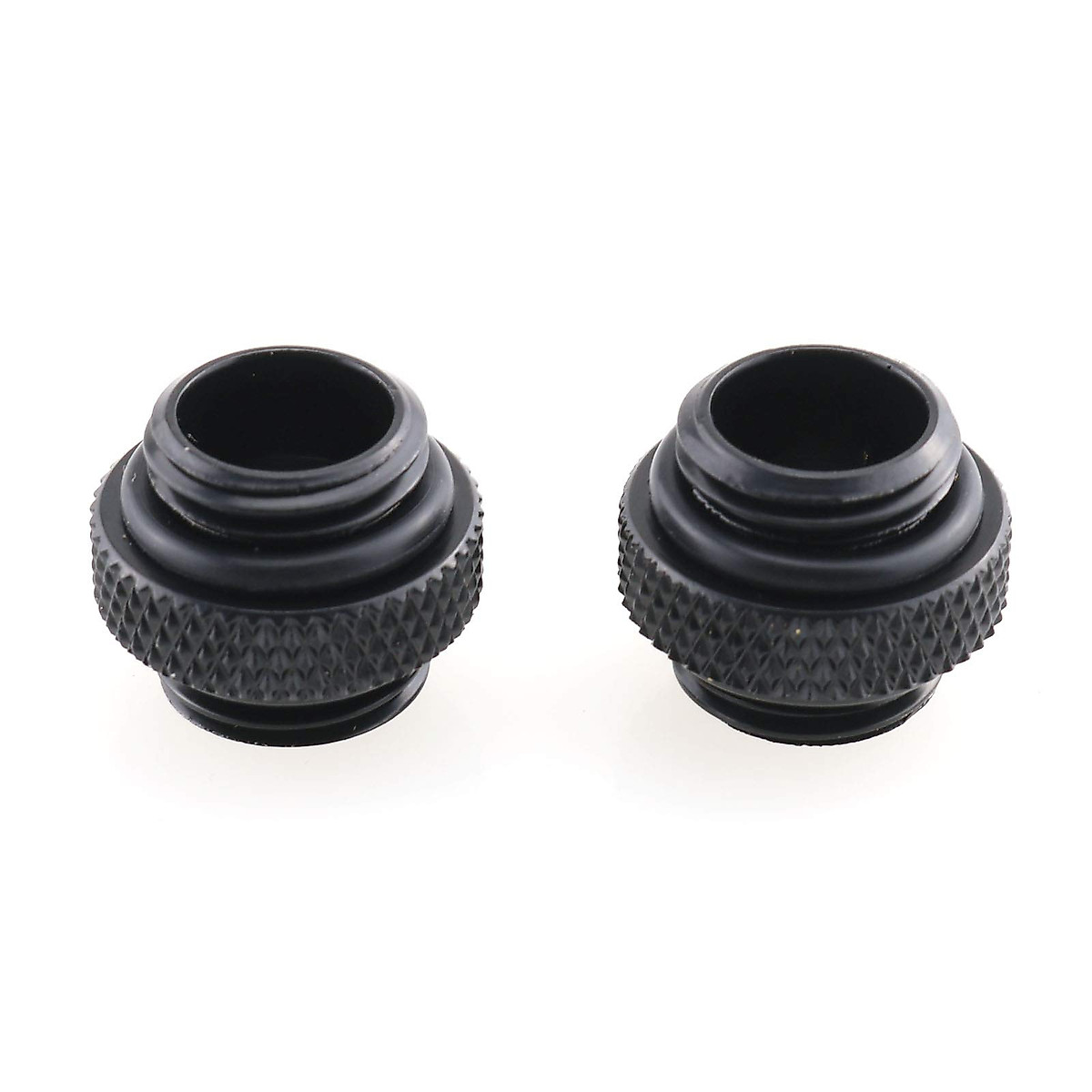 CZQC PC Water Cooling Adapter Black G1/4 6mm Male to Male Extender Connector Joiner Fitting with Sealed O-Ring for Computer Water Cooling Systems