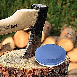 Axe Sharpening Stone Knife Whetstones Hatchet Whetstone Dual Grit Hatchet Sharpener for Kitchen Camping Garden Tools Blue