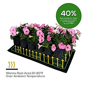 MET Certified 6 Pack Seedling Heat Mat, Seedfactor Waterproof Durable Germination Station Heat Mat, Warm Hydroponic Heating Pad for Indoor Home Gardening Seed Starter