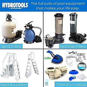 HYDROTOOLS BY SWIMLINE 24 Inch Sand Filter Combo Set With Stand & Multi Port Valve, 300 Pound Sand Capacity