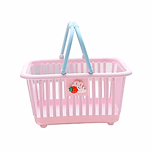 Sarkoyar Storage Bin Storing Strong Load-Bearing Sundries Storage Organizer for Bedroom Pink Round