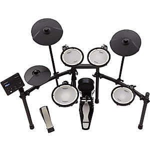 Roland V-Drums TD-07KV Electronic Drum Set Bundle with Drum Throne, Drumstick Bag, 3.5mm Audio Cable, 3 Pairs of Drumsticks, and Austin Bazaar Polishing Cloth