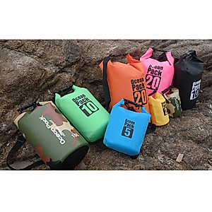 2L/3L/5L/10L/15L/20L/30L 500D Tarpaulin Heavey-Duty PVC Water Proof Dry Bag Sack for Kayaking/Boating/Canoeing/Fishing/Rafting/Swimming/Camping/Snowboarding(Green, 2L)