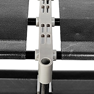 zeat Multifunctional Assembled 3 Tiers 6 Compartments Storage Shelf Black