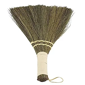 Mini Straw Broom, Straw Braided Small Broom Little Broom, Whisk Sweeping Hand Handle Broom, Soft Handmade Broom, Household Hand Brooms Supplies for Dustpan Indoor-Outdoor