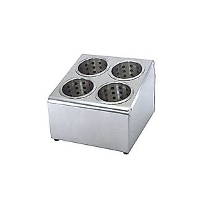 Stainless Steel 4 Holes Flatware Holder