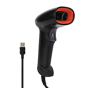 GULEEK Lase r 1D Wired Barcode Gun Barcode red Light scanning Gun Strong decoding Ability Comfortable and Durabl e