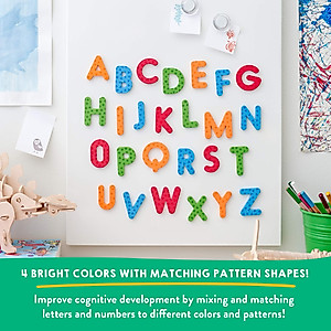 Magic Scholars ABC Magnetic Letters for Toddlers (3+ Years) 130 Pcs Alphabet Magnets and Magnetic Numbers Gift Set, Large Letter Magnets for Fridge, ABC Magnets Educational Toy