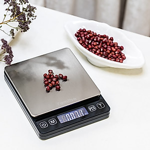 Digital Touch Pocket Scale 0.01oz - Tomiba 3000g Small Portable Electronic Precision Scale (0.1g) Resolution 2 AAA Batteries Included