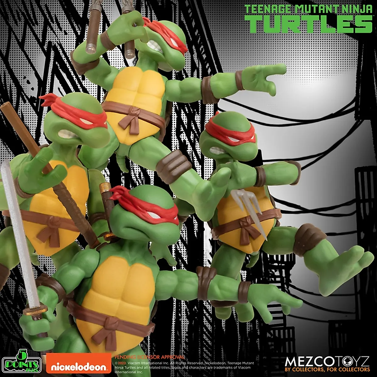 Mezco - 5 Points Plus - Teenage Mutant Ninja Turtles Deluxe Set