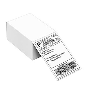 Thermal Direct Shipping Label (Pack of 500 4x6 Fan-Fold Labels), NELKO Thermal Labels for Thermal Printer, Commercial Grade