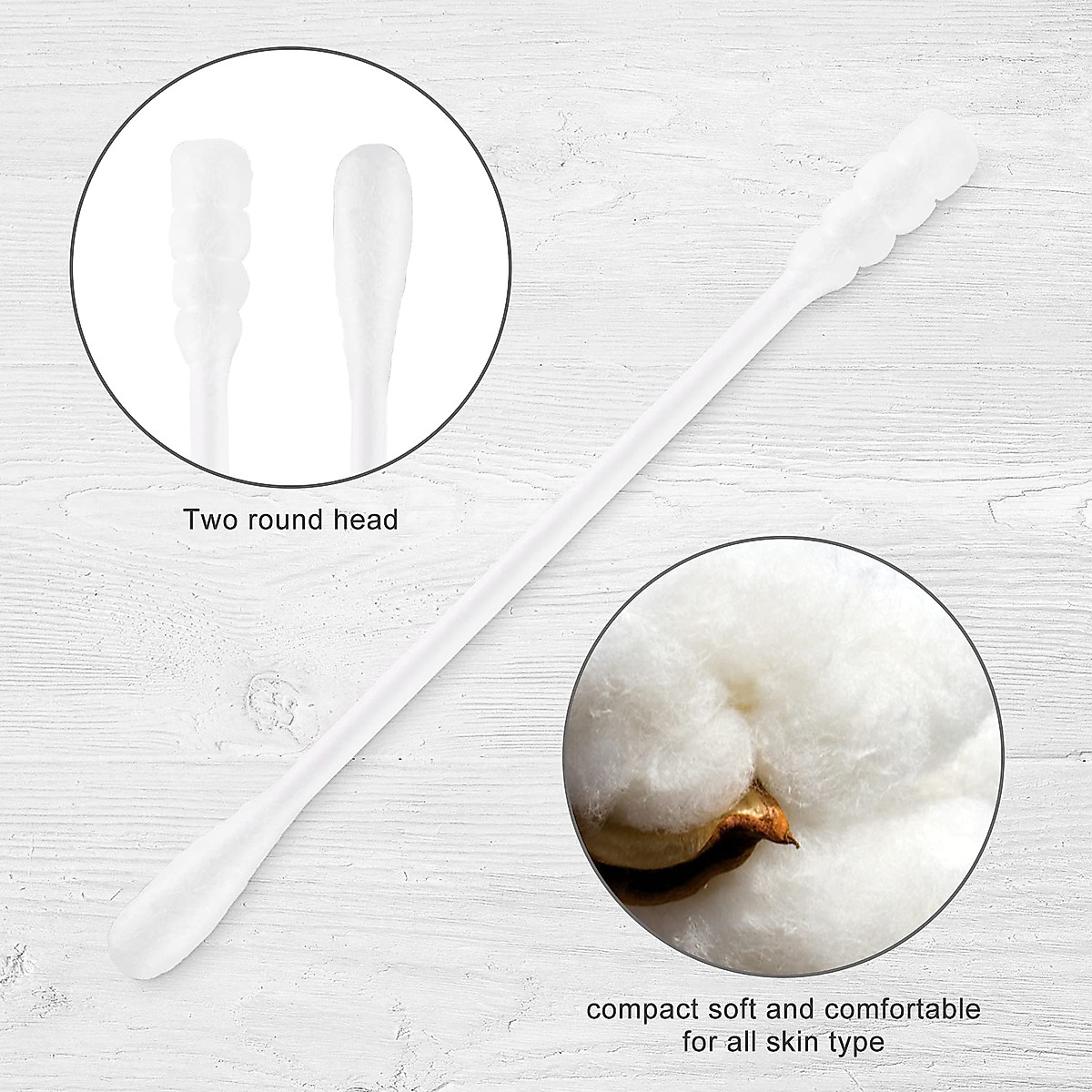 Cotton Swabs,800 Pcs Cotton SwabsNatural Cotton Buds,Cruelty-Free Cotton Swabs, Biodegradable,All Natural Cotton Swabs,Chlorine-Free Hypoallergenic Cotton Swabs