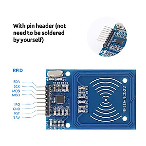 SunFounder Reader Module Kit Mifare RC522 Reader Module with S50 White Card and Key Ring Compatible with Arduino Raspberry Pi
