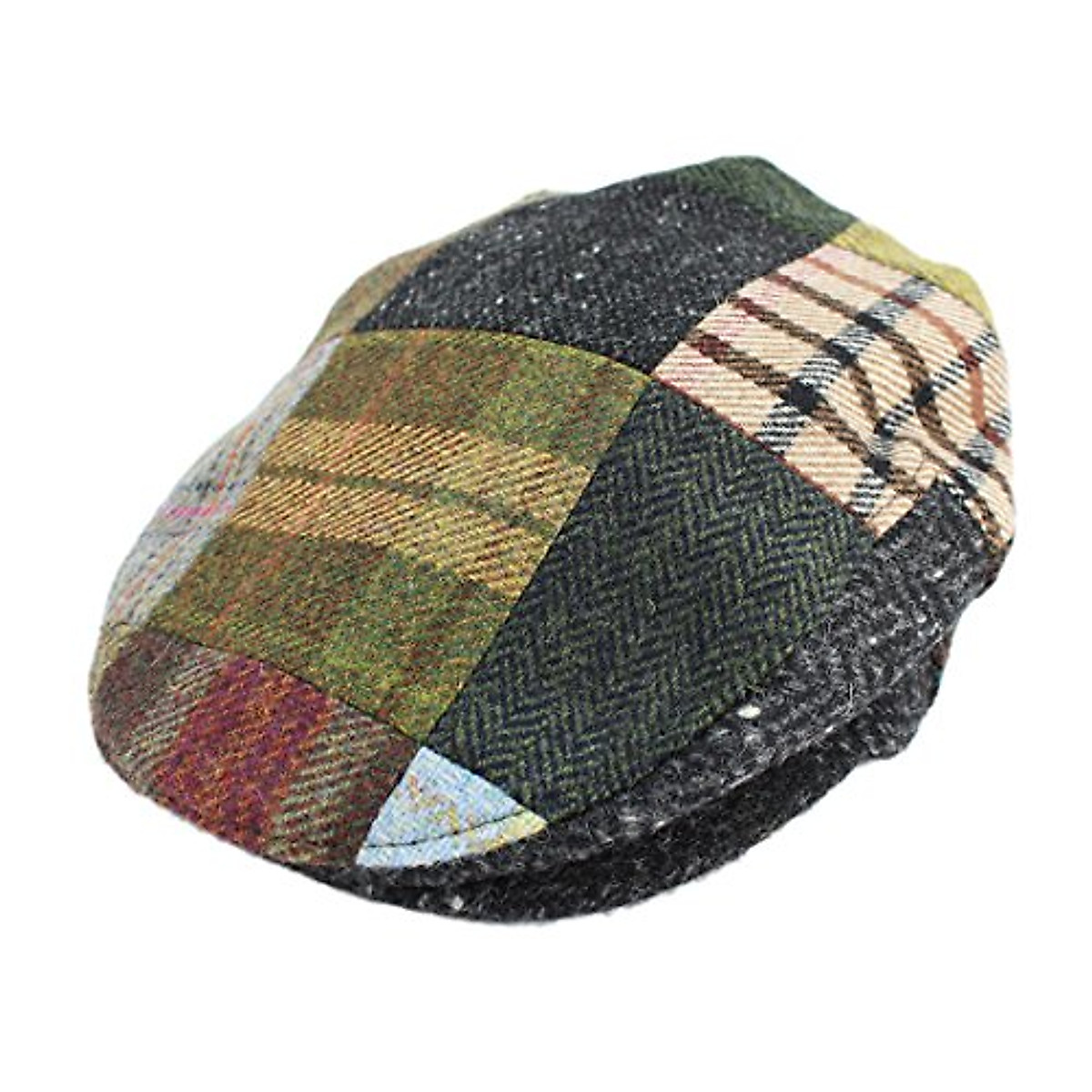 Biddy Murphy Irish Hats for Men Men's Flat Irish Hat Patchwork 100% Wool Made in Ireland Medium Multicolor