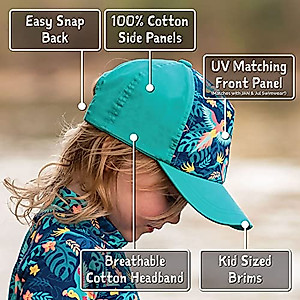 JAN & JUL Baby Toddler Base-Ball Cap with Sun Protection (Parrot, 6-24 Months)
