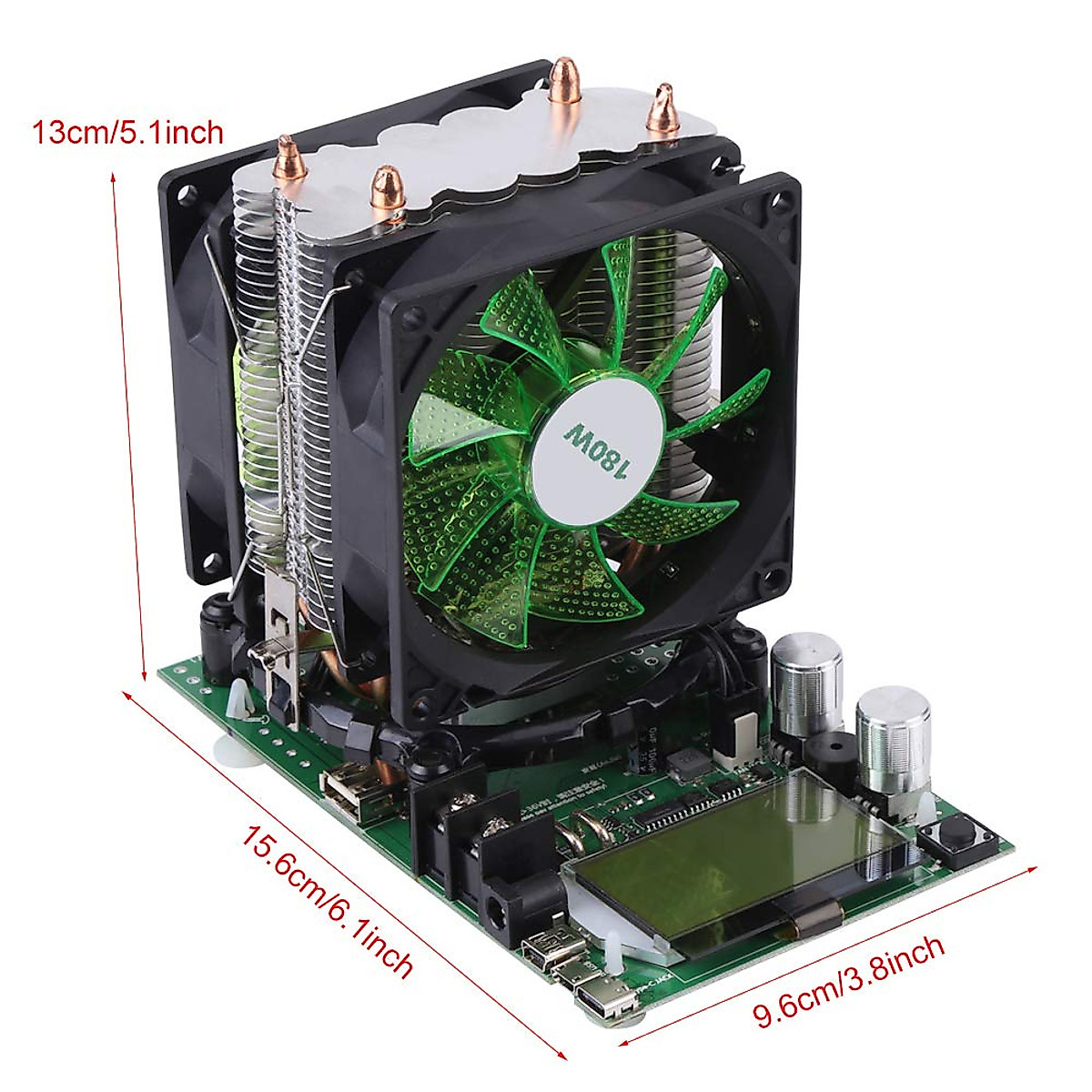 180W Constant Current Electronic Load,200V 20A Battery Tester Discharge Capacity for Electronic Constant Current Load, USB Tester and Cable Detector