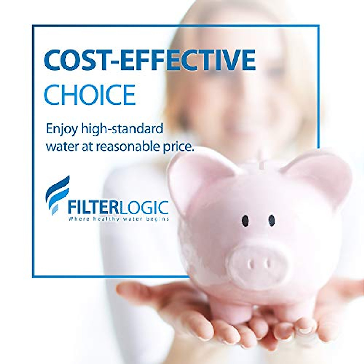 FilterLogic NSF Certified Pitcher Water Filter, Replacement for Brita® Classic 35557, OB03, Mavea® 107007, Replacement for Brita® Pitchers Grand, Lake, Capri, Wave and More (Pack of 6)